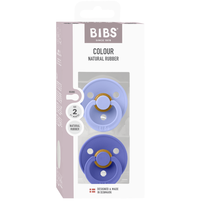 Bibs Pacifier Colour Latex Size 2 Hush/Grape (2 stk) | 263252-14